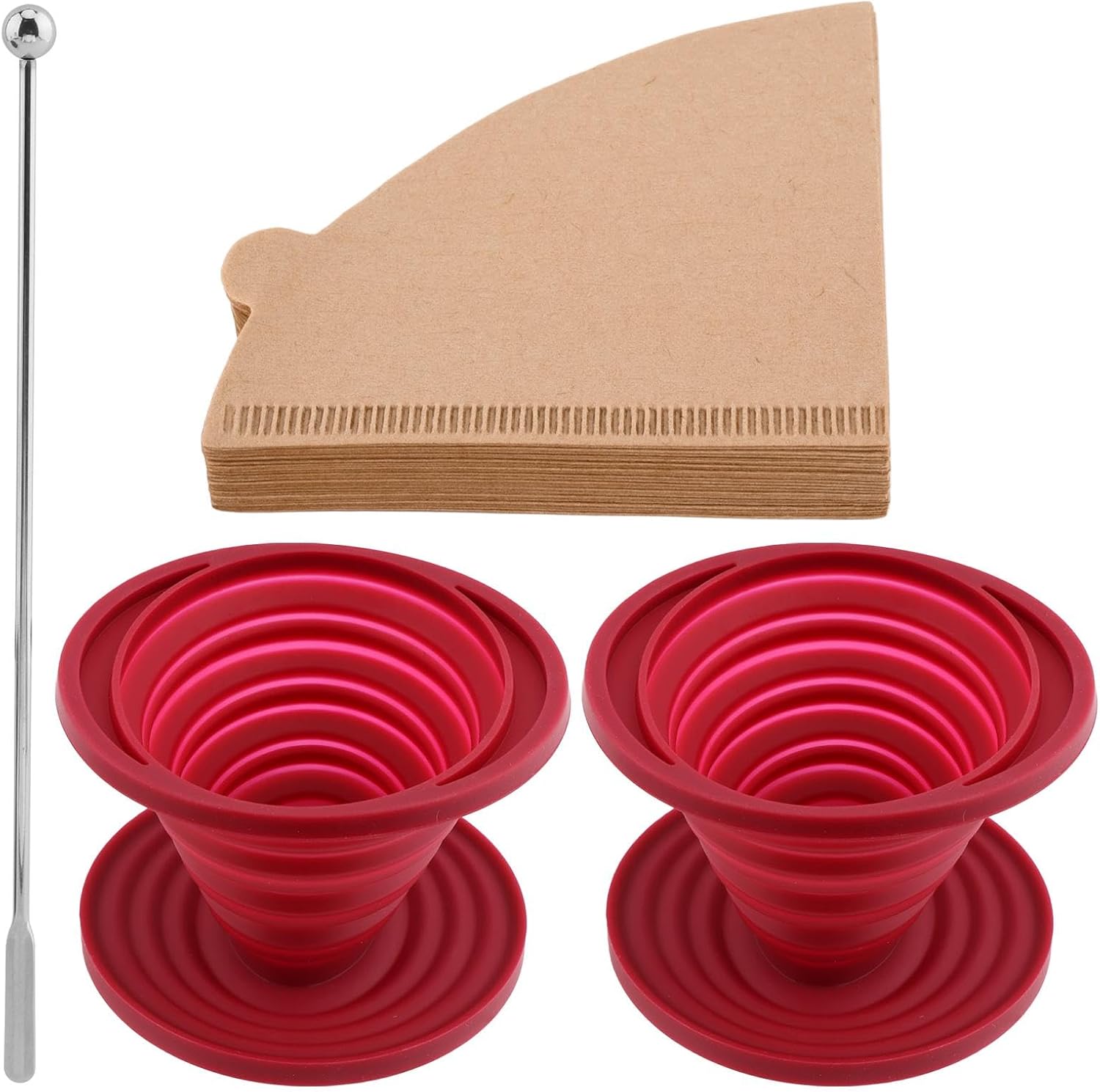 Amazon.com: 2 Pieces Collapsible Pour Over Coffee Dripper for Camp ...