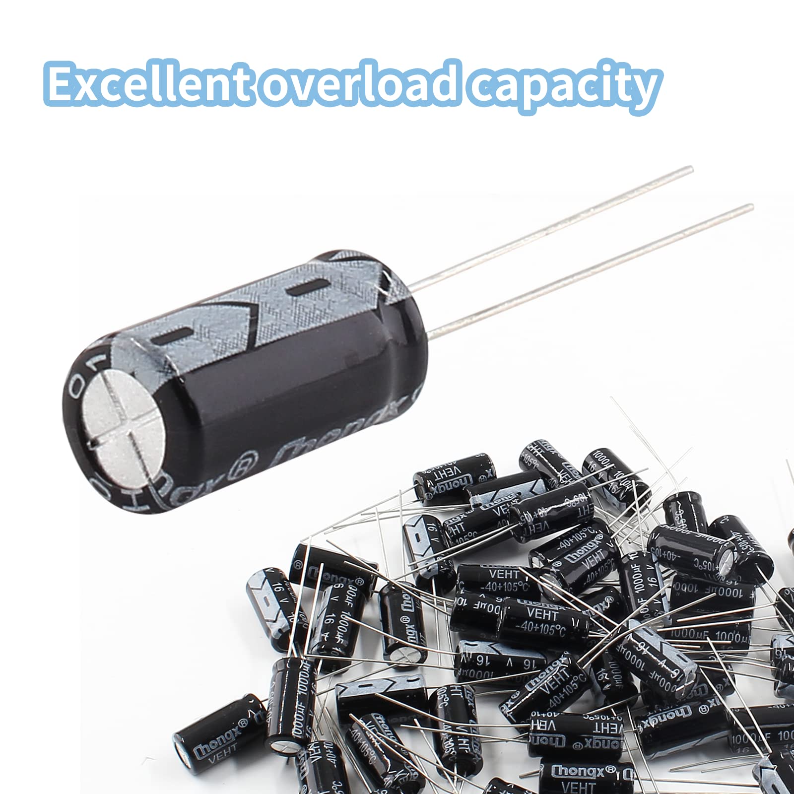 Snapklik.com : Cionyce 50 PC 16v 1000uf Capacitor, Aluminum Radial ...