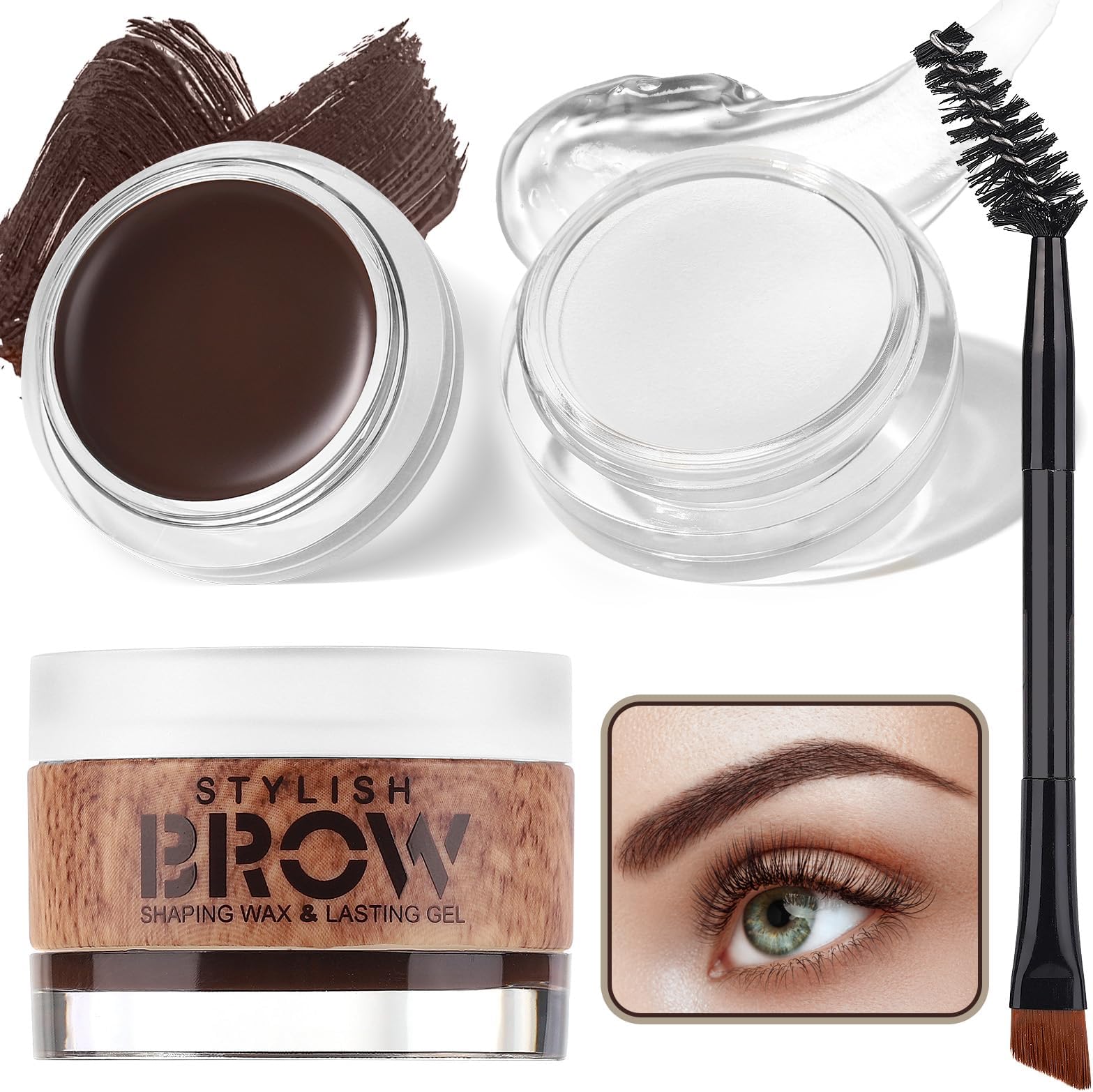 Amazon.com: Makeup Revolution Soap Styler, Eyebrow Wax Soap Kit, Long ...