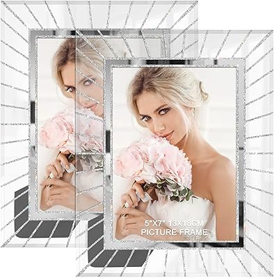 Amazon.com - ZEEYUAN Rotating Acrylic Photo Frame DIY Multiple Picture ...
