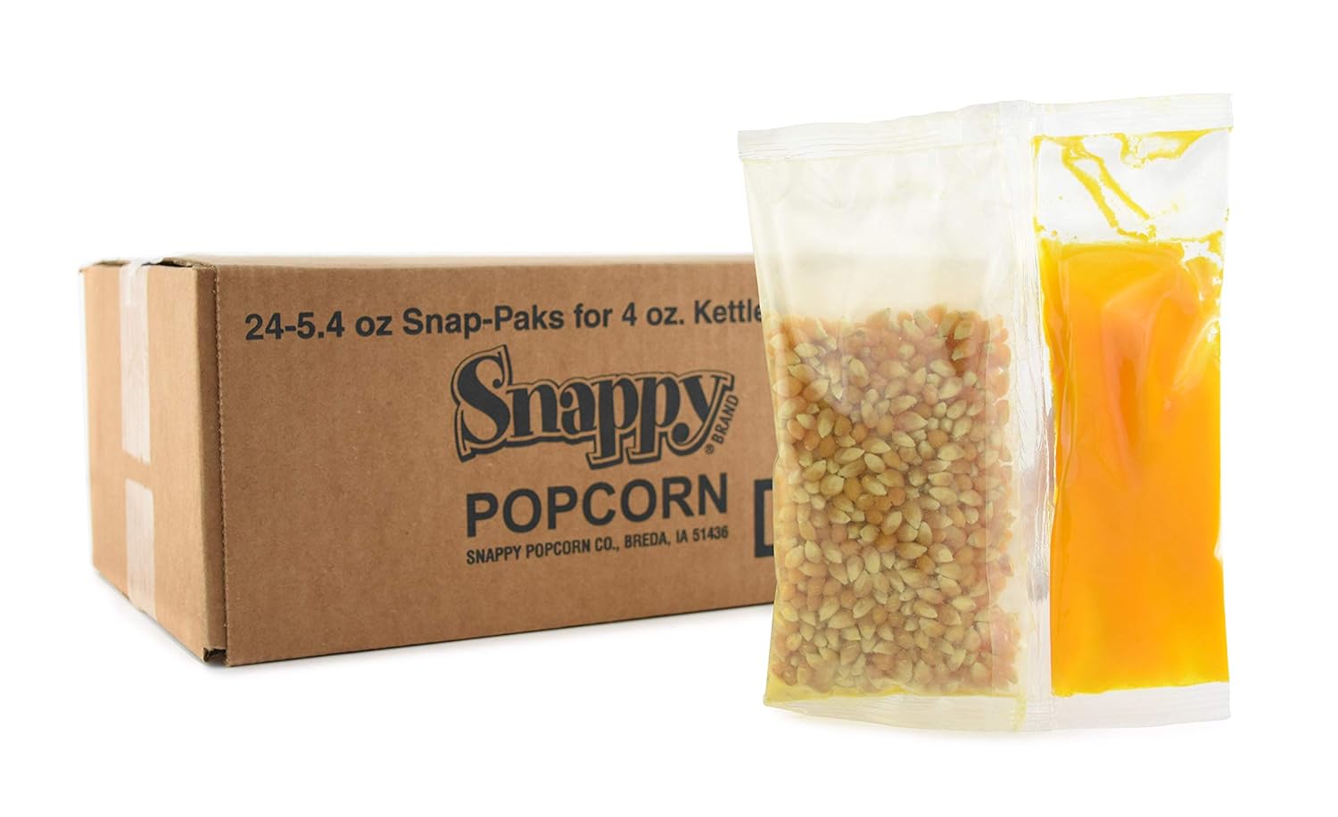 Amazon.com: Snappy Snap-Paks, All in One Yellow Popcorn Portion Packets ...