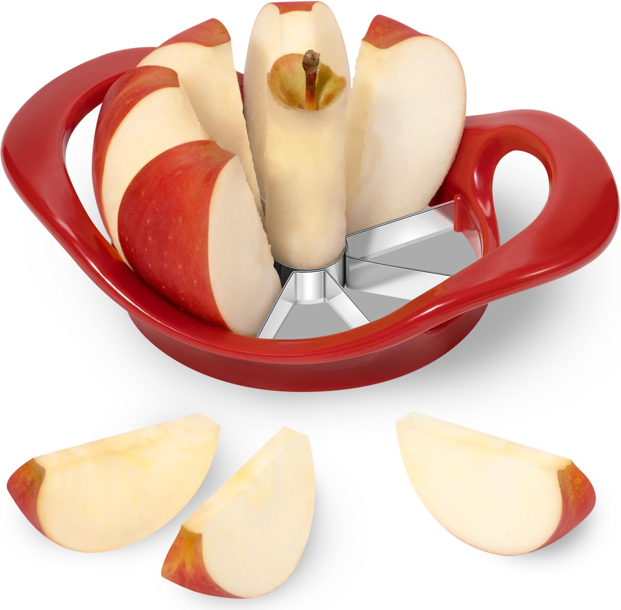 Amazon.com: Rainspire Apple Cutter 8 Slices, 8 Blade Apple Slicer and ...