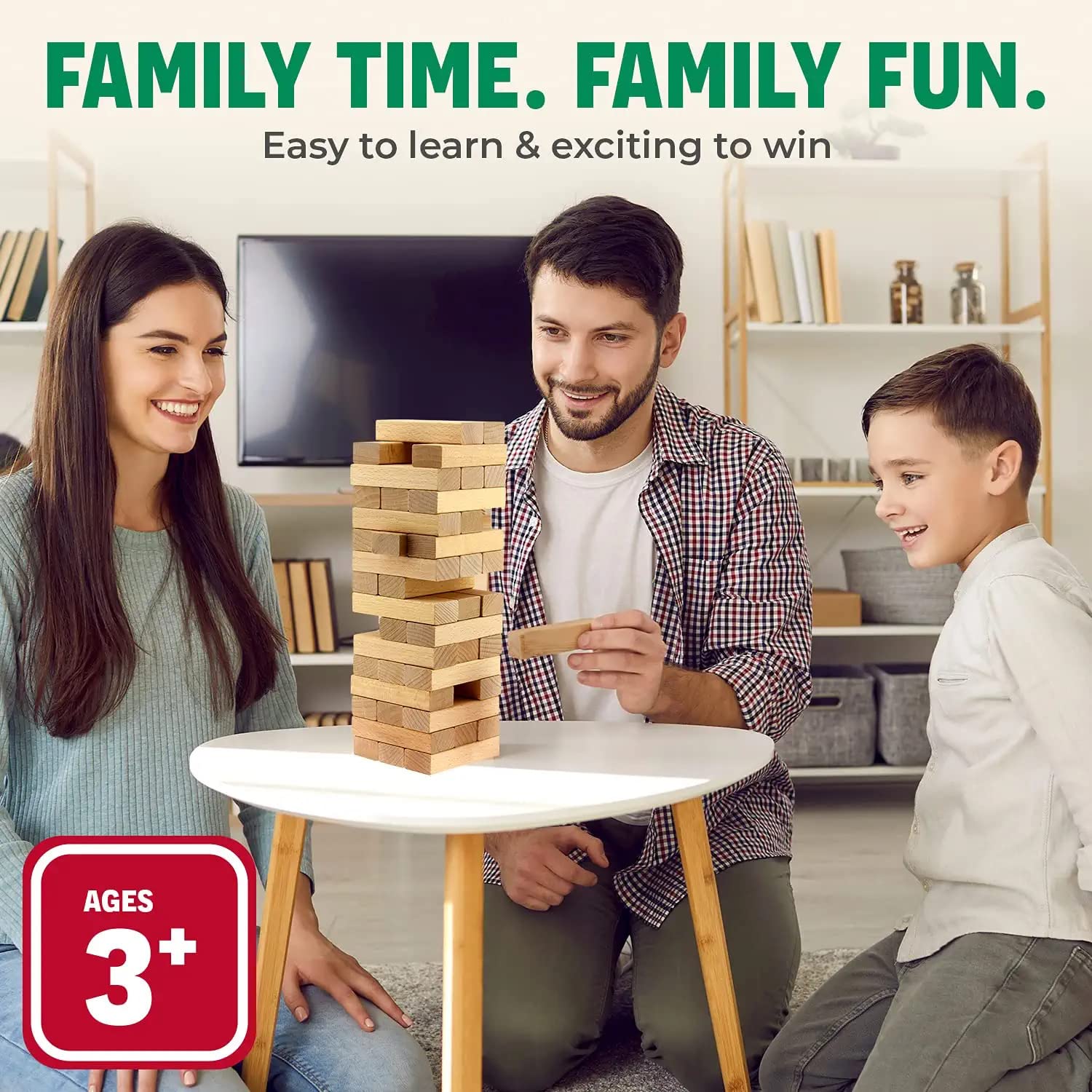 Snapklik.com : CoolToys Timber Tower Wood Block Stacking Game Original ...