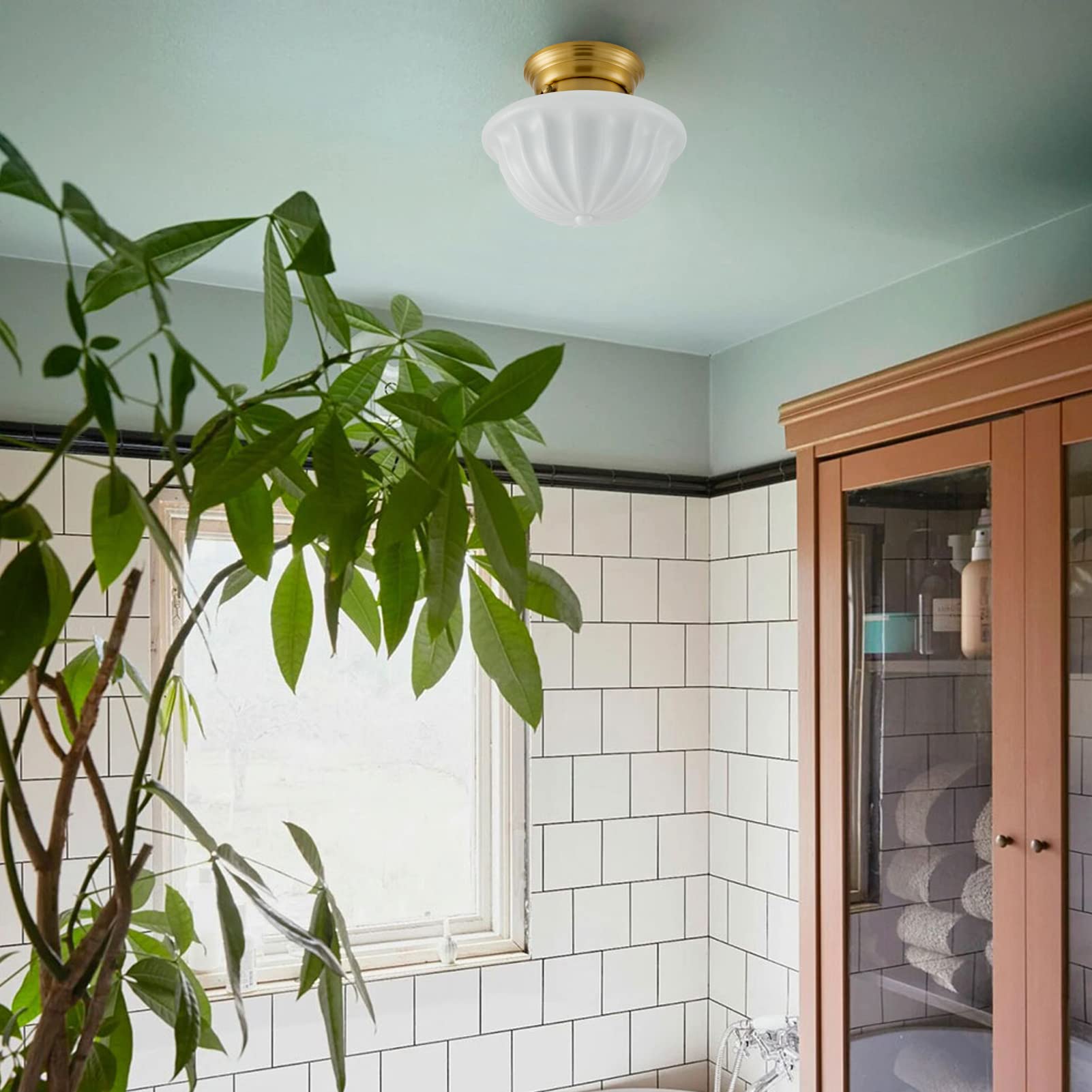 Snapklik.com : Youngrender Schoolhouse Light Fixture Gold, 9 Modern Mid ...