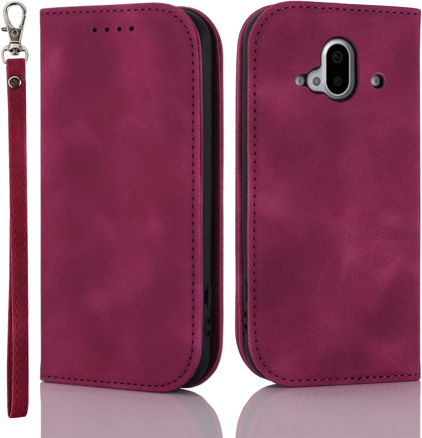 Amazon.co.jp: Havaya らくらくスマートフォン F-52B ケース docomo f-52b ケース スマホケース f52b Fujitsu 富士通 手帳型 ストラップ 耐 ...