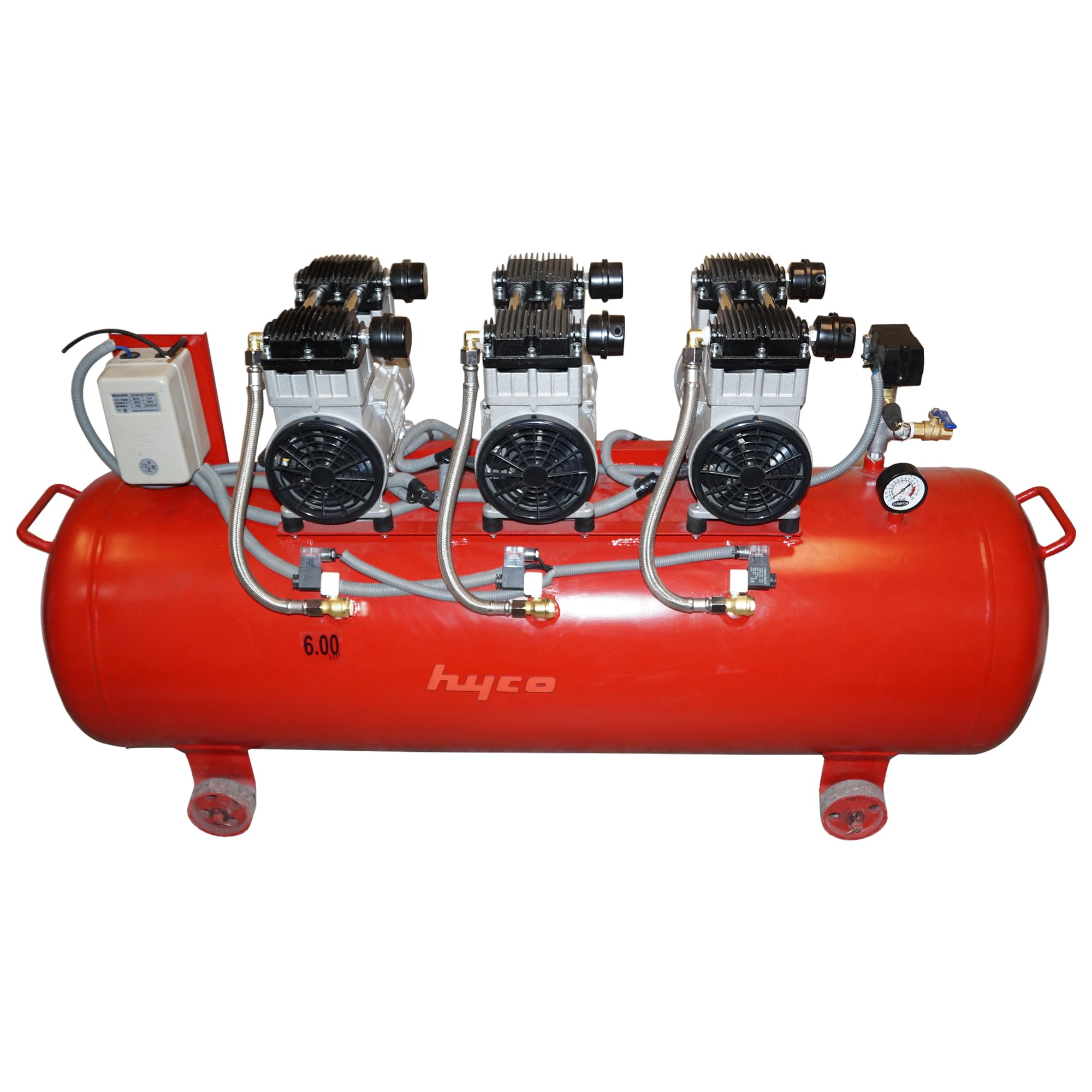 Hyco Oil Free Silent Air Compressor 6HP 220L with 100% Copper Winding ...