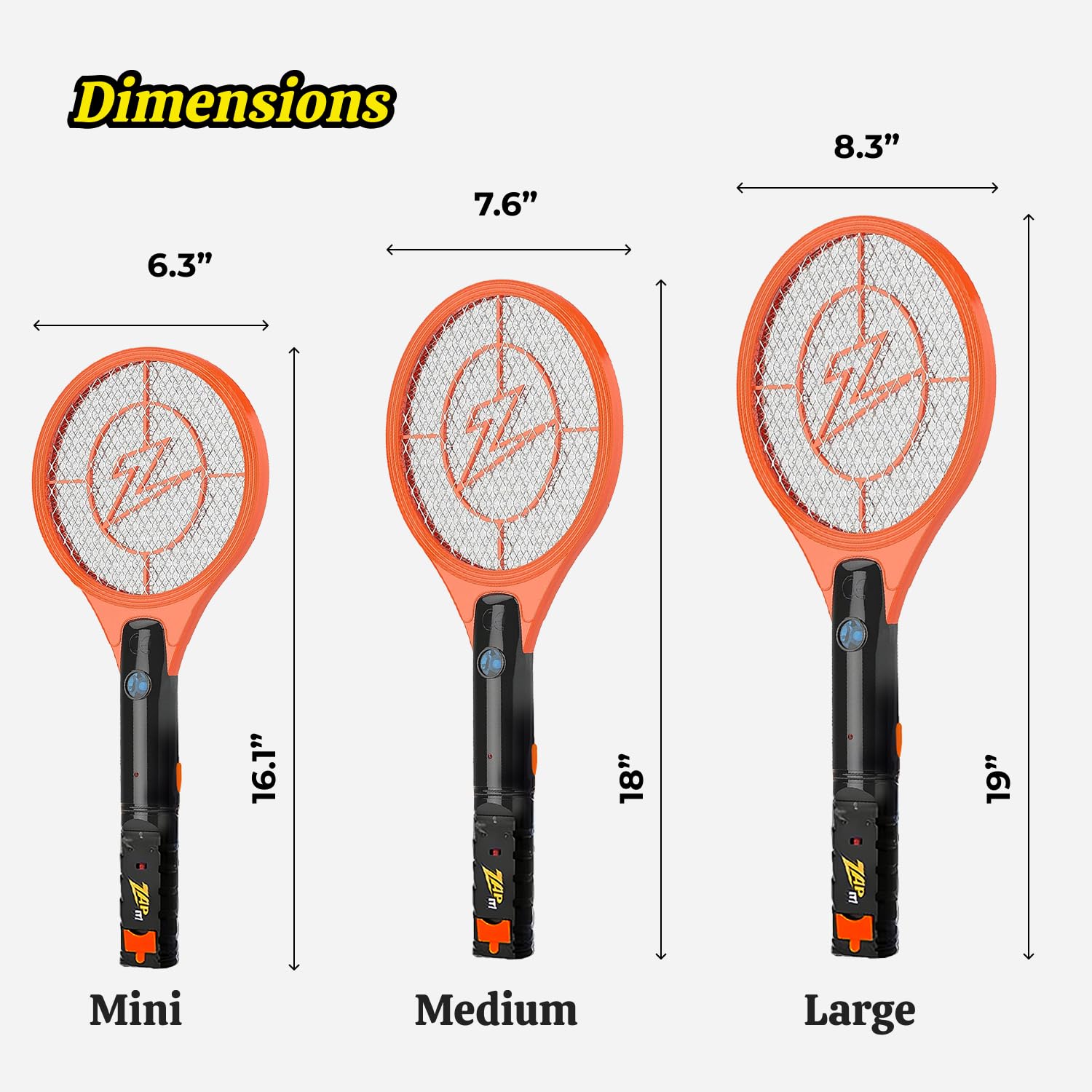 Electric Fly Swatter 2-Pack Electric Bug Zapper Racket - 4000V USB ...