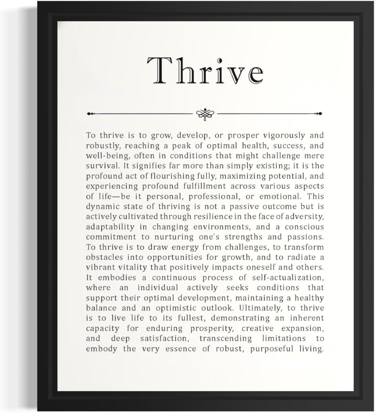 Amazon.com: Thrive Inspirational Definition Wall Art Office Decor ...