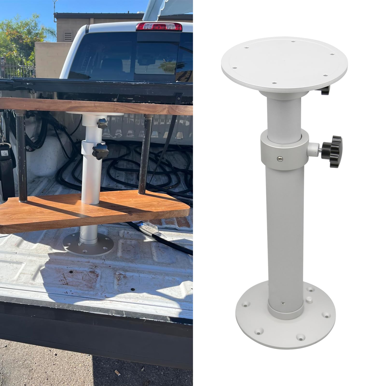 Amazon.com: Frtcaty Adjustable Table Pedestal Detachable Table Base ...