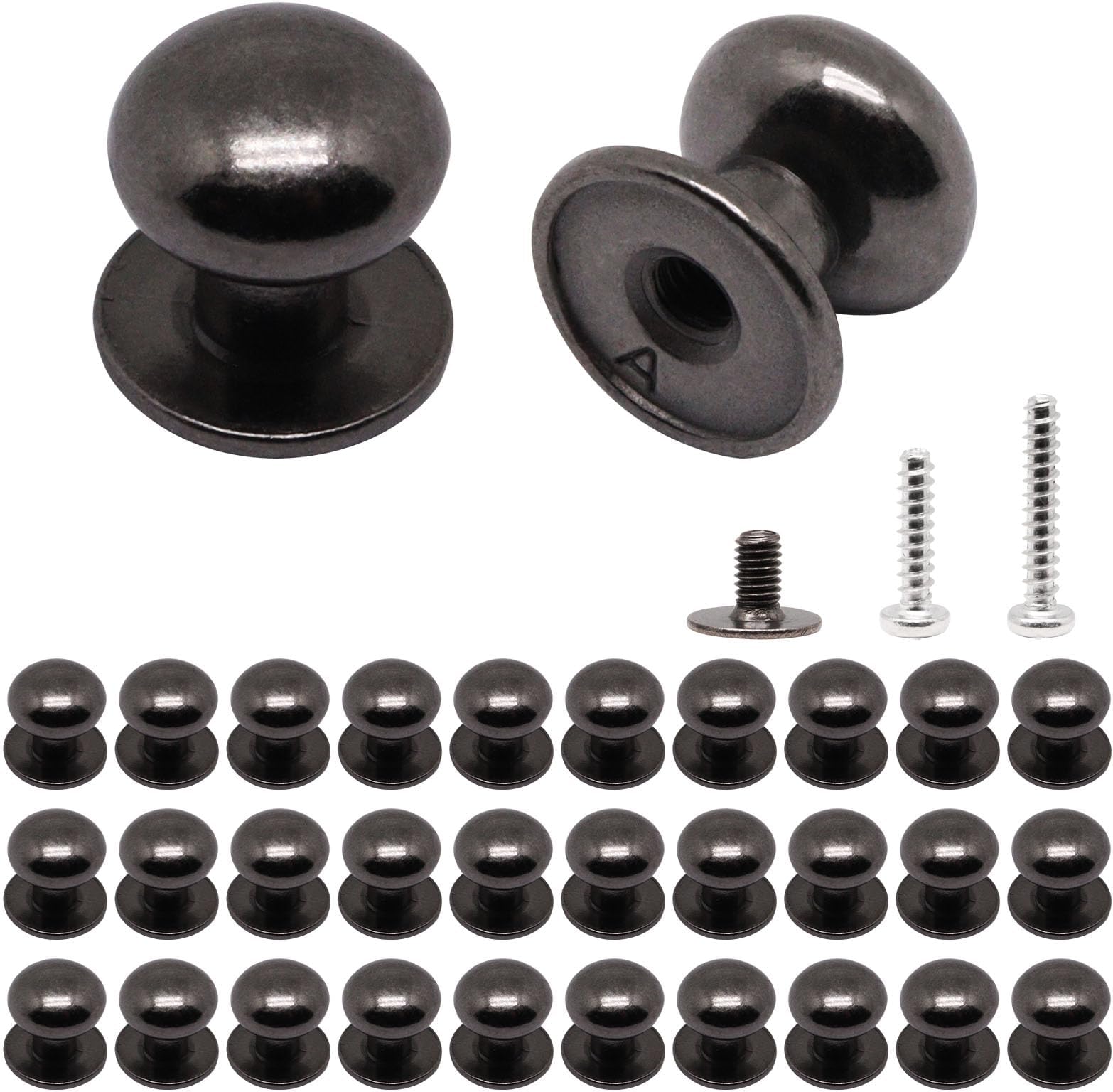 Rddconkit 12 Pcs Single Hole Handle Cylindrical Handle Small Round ...