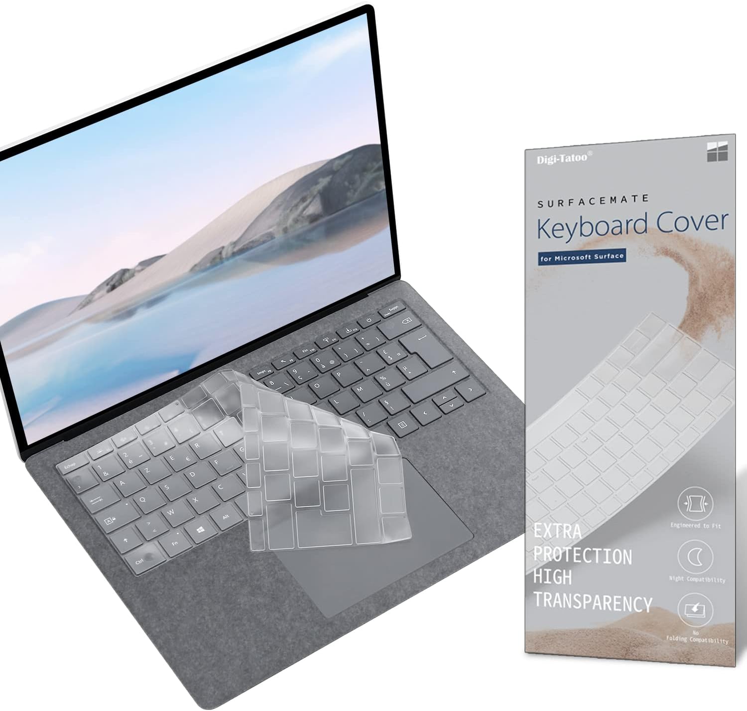 Digi-Tatoo (EU/UK) Keyboard Cover Protector for Surface Laptop 5/4/ 3 ...