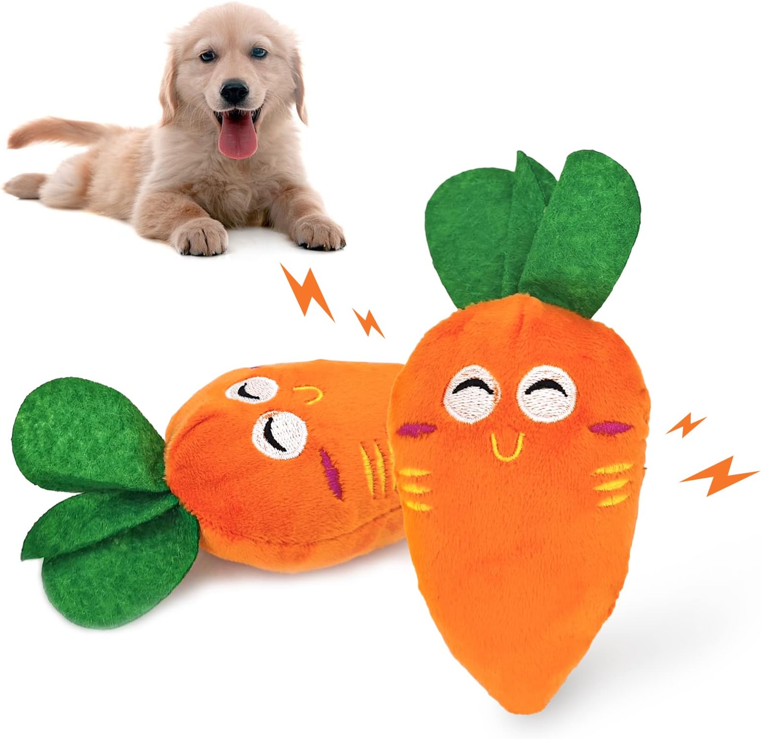Pet Supplies : Andiker 2pcs Dog Squeaky Toy, Dog Carrot Pet Funny ...