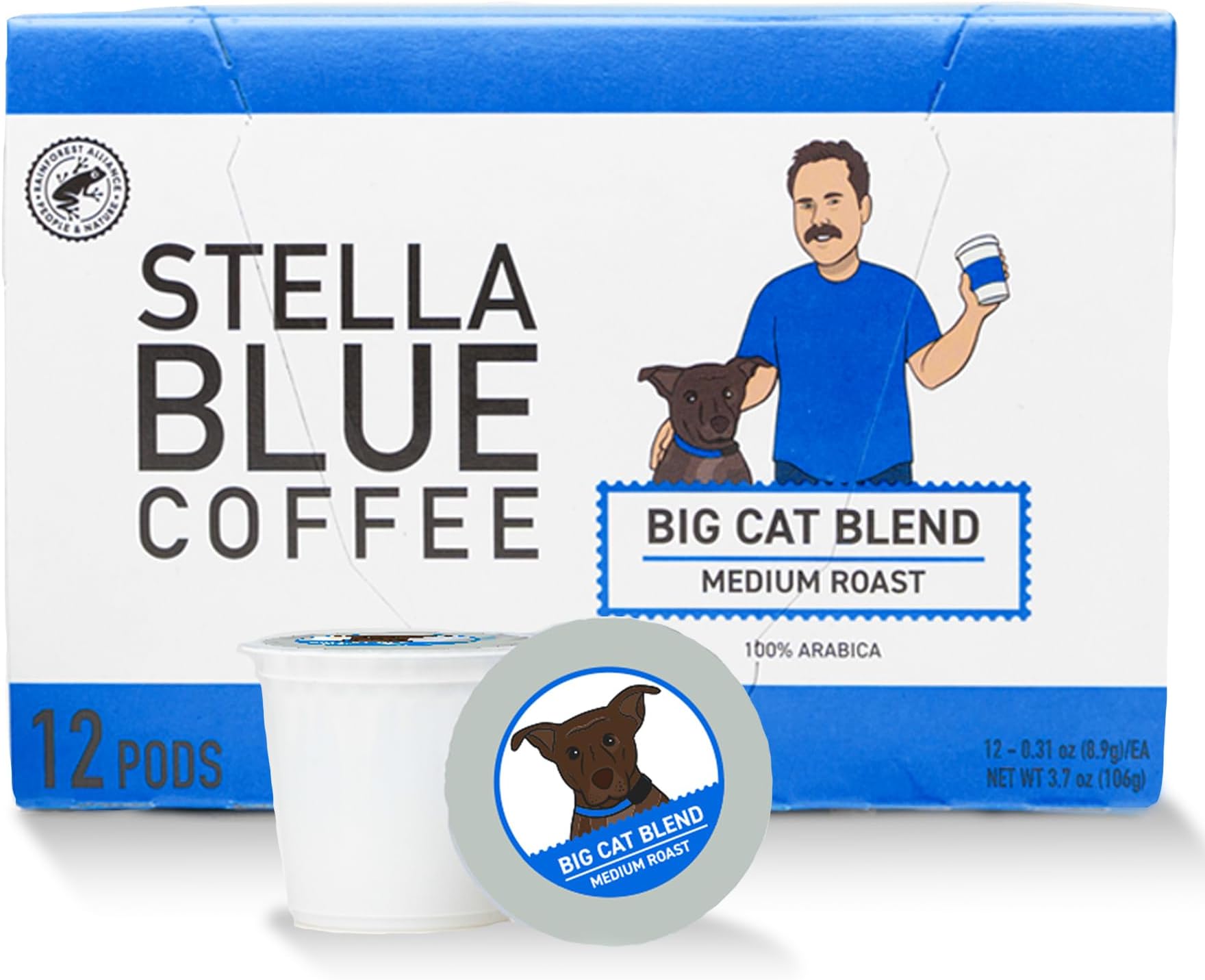 Amazon.com: STELLA BLUE Single-Serve Coffee Pods | Big Cat Blend ...