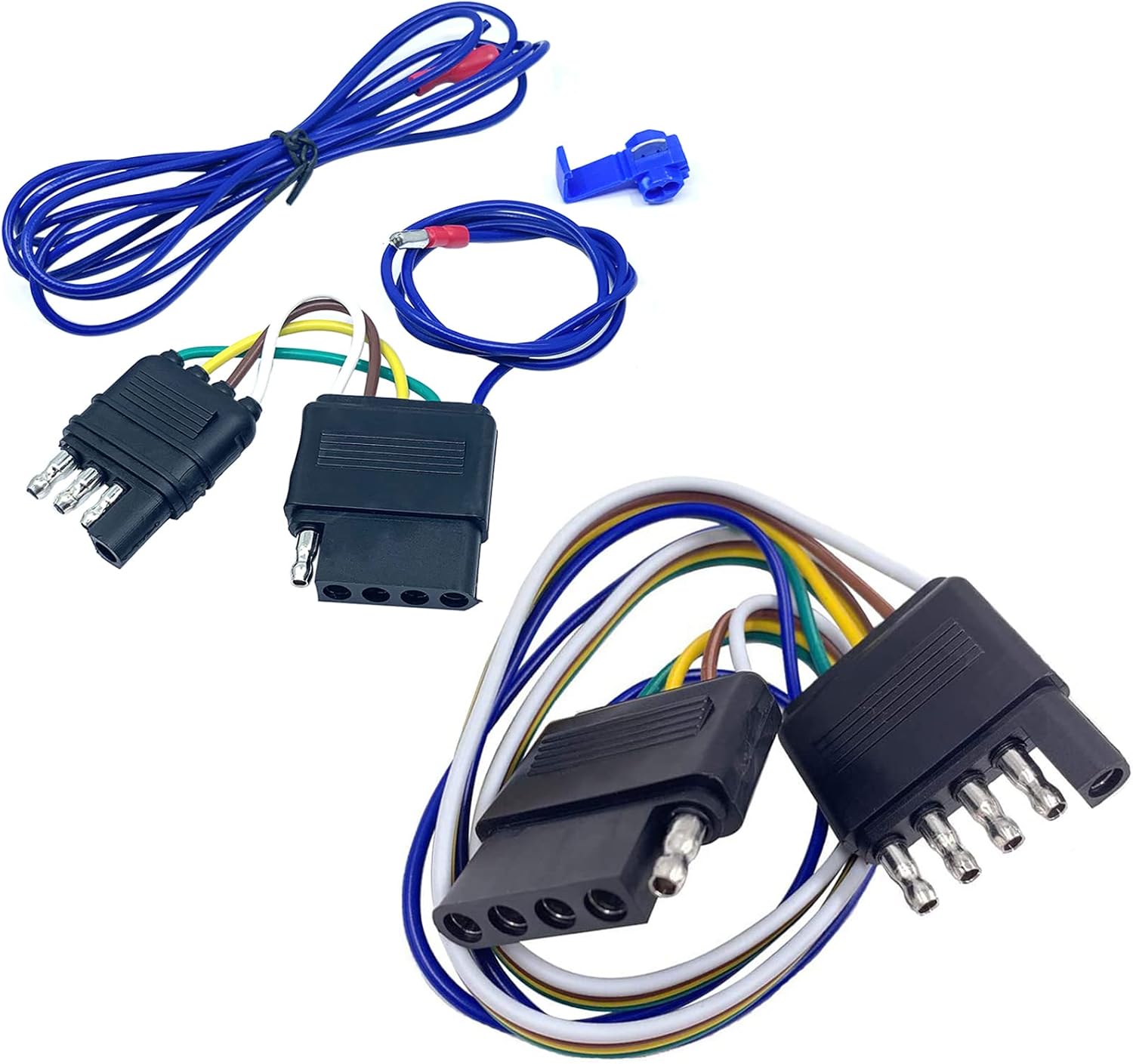 Amazon.com: CARROFIX Trailer Wiring Connector 4 Way to 5 Way and 5 Way ...