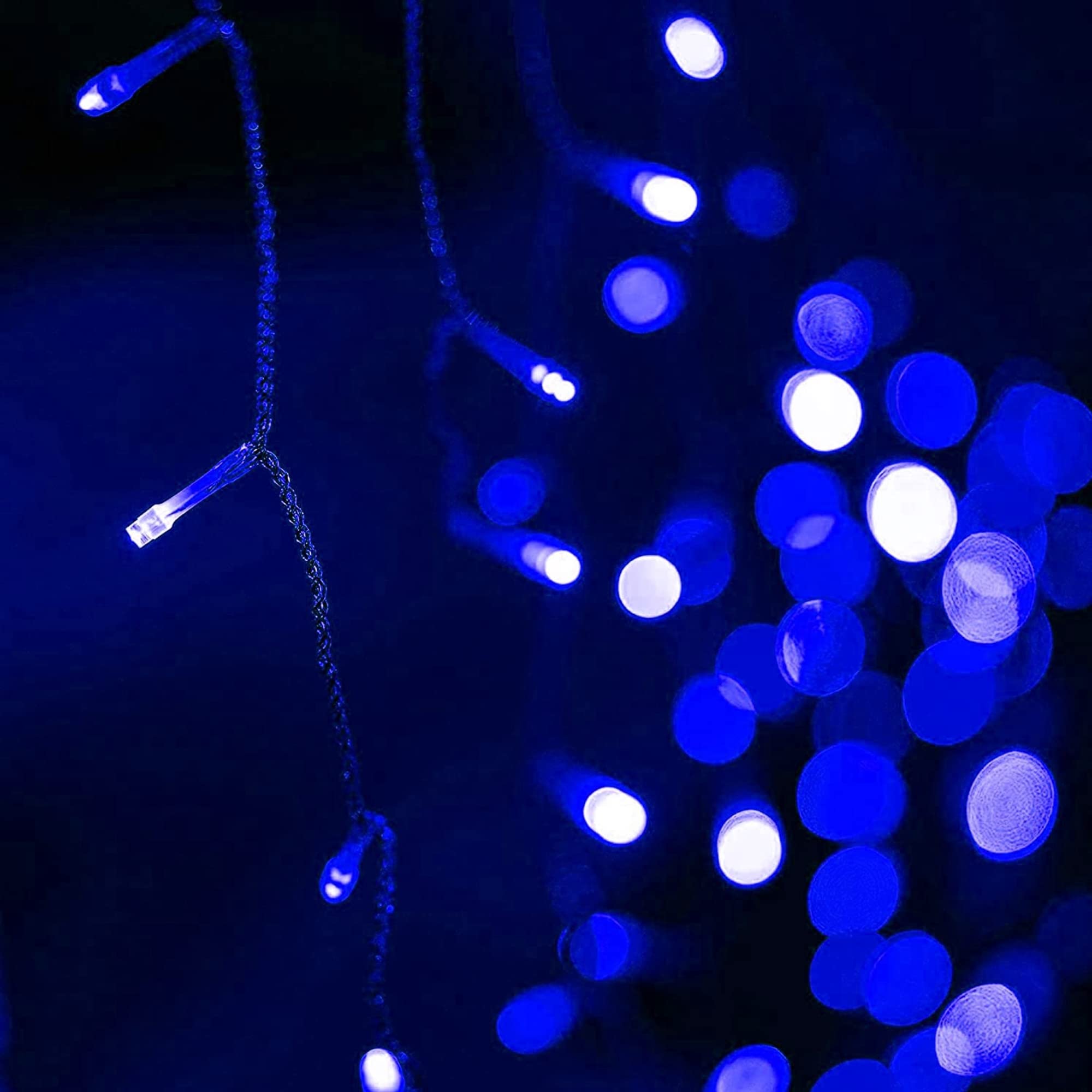 Blue Christmas Lights Wallpaper