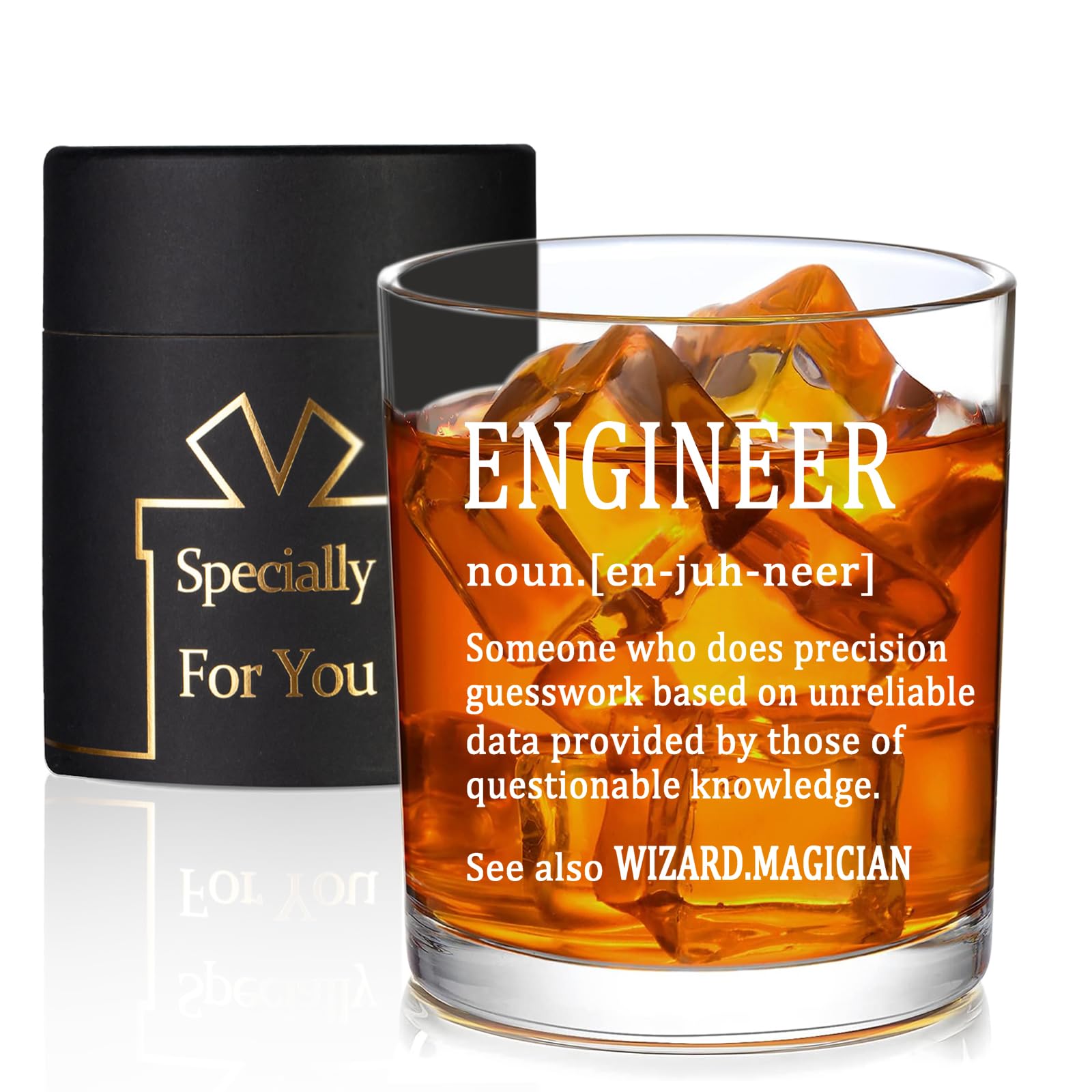 Amazon.com | Sngtmug Engineer Gifts, Engineer Noun Whiskey Glass ...