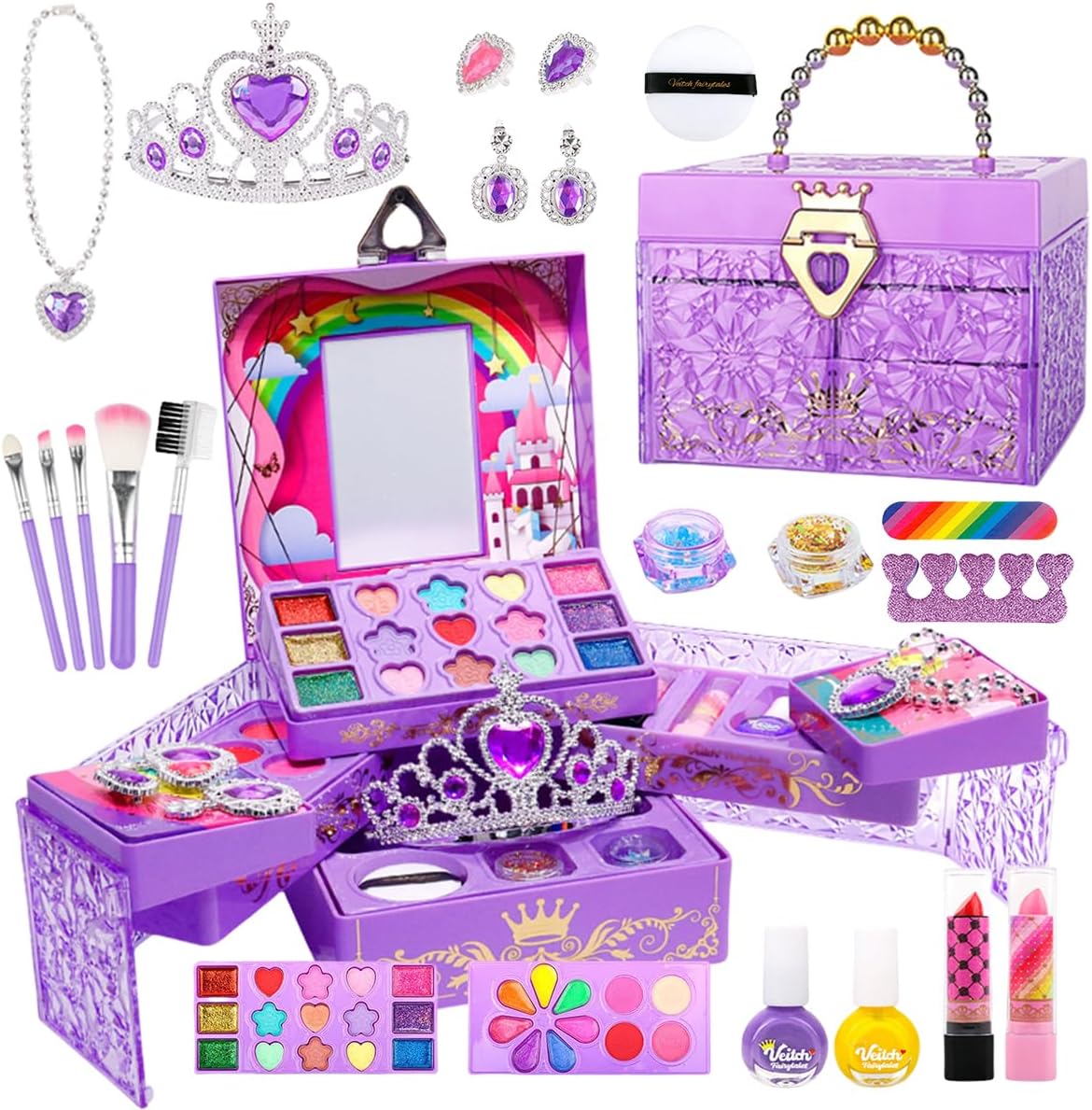 CYZAM Kids Washable Makeup Girl Toys, Real Make Up Set, Little Girls ...