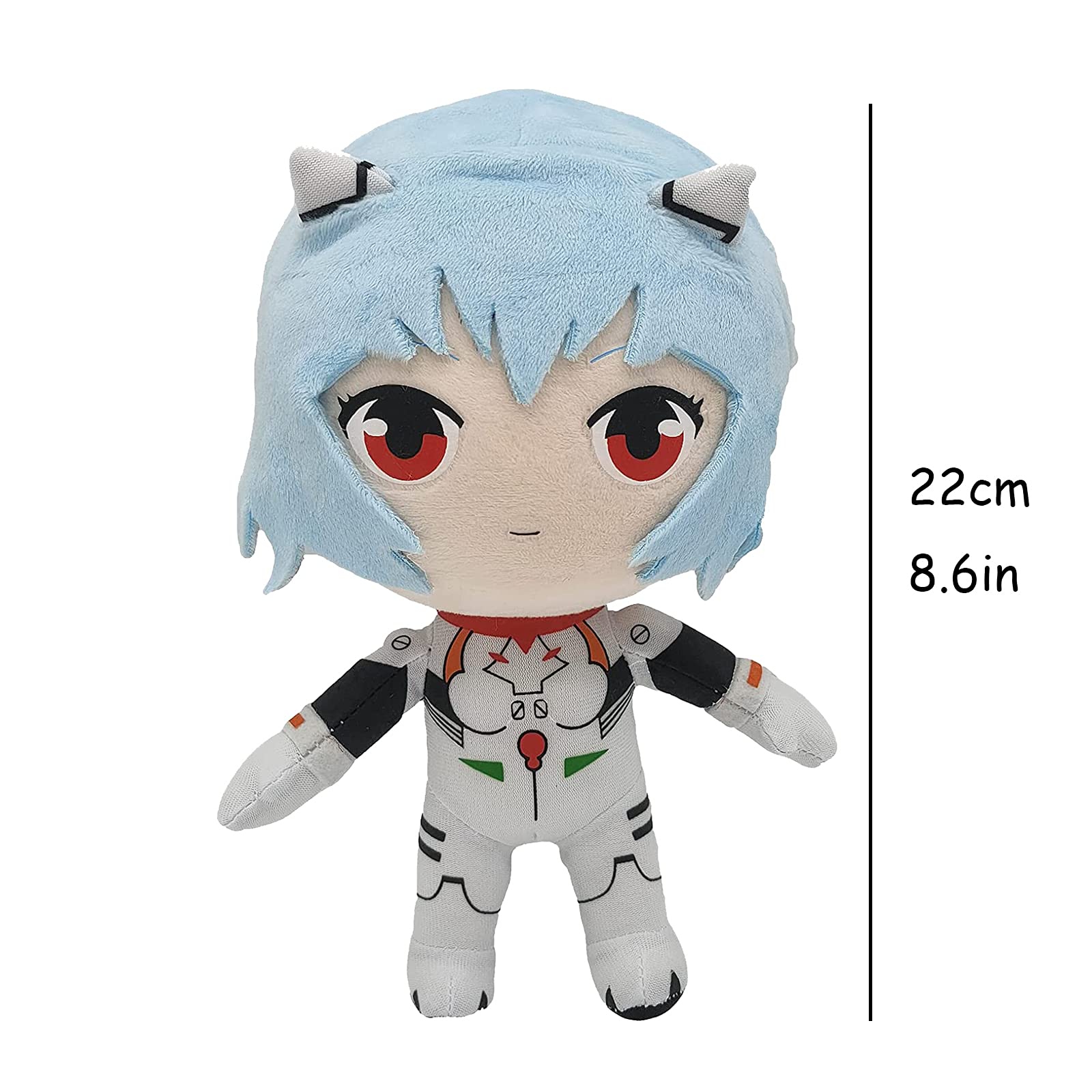 Buy 8.6in Rei Ayanami Plush Toy, Anime Evangelion Plush Cute Rei ...