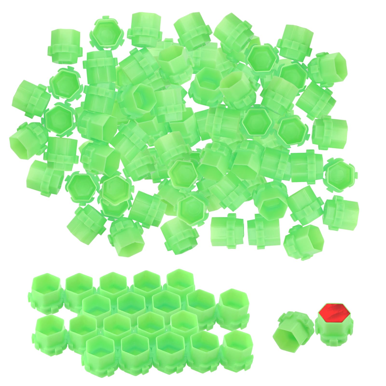 Snapklik.com : 600Pcs Honeycomb Ink Caps, Plastic Green Ink Caps ...