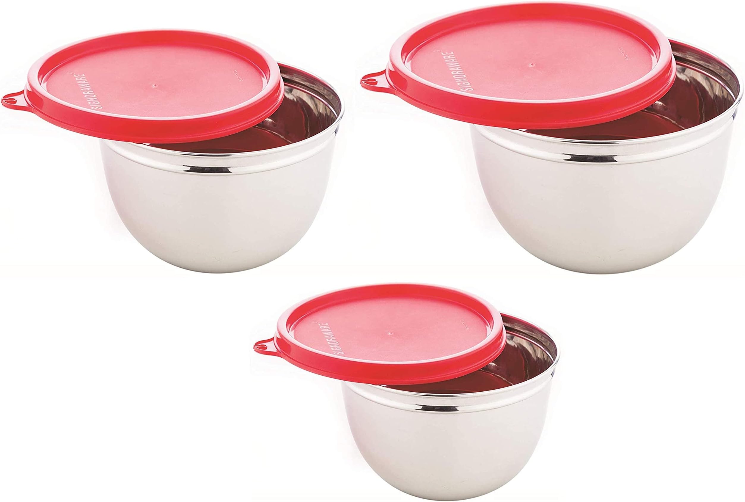 Buy Signora Ware Mixing Bowl Steel 500Ml, Black Online at Low Prices in ...