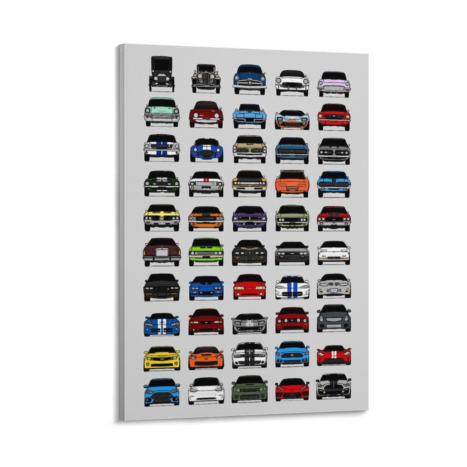 Amazon.com: HUEH American Muscle Car Inspired Poster Evolution History ...