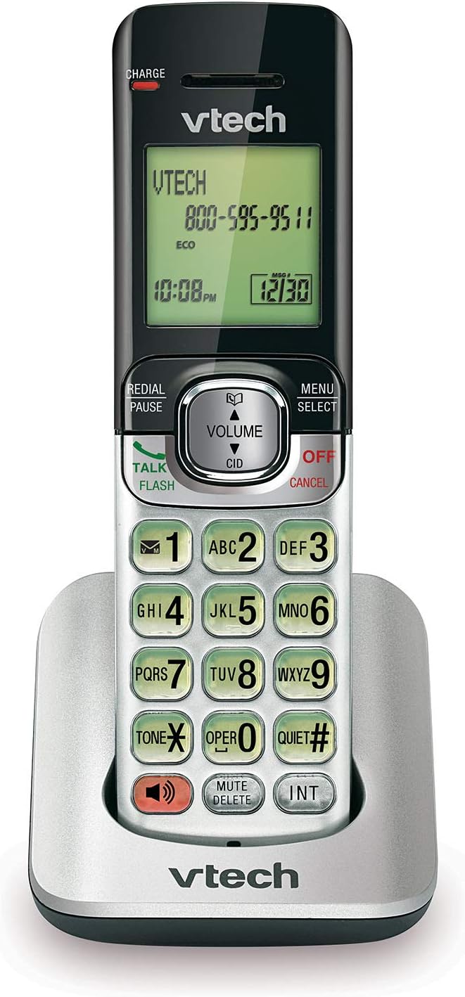 Amazon.com : VTech DS6501 Accessory Cordless Handset, Silver/Black ...