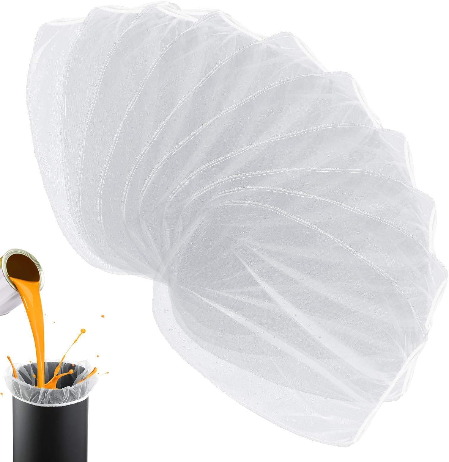 Amazon.com: Hpmjz 15 Pcs Paint Filter Bags 1 Gallon White Fine Mesh ...