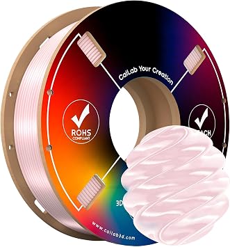 Filamento PLA de seda brilhante 1,75 mm, alta precisão +/- 0,02 mm, 0,2 ...