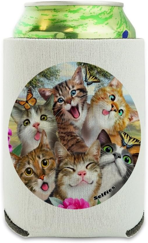 Amazon.com: ThisWear Funny Cat Gifts 2 Pack Can Coolie Drink Coolers ...