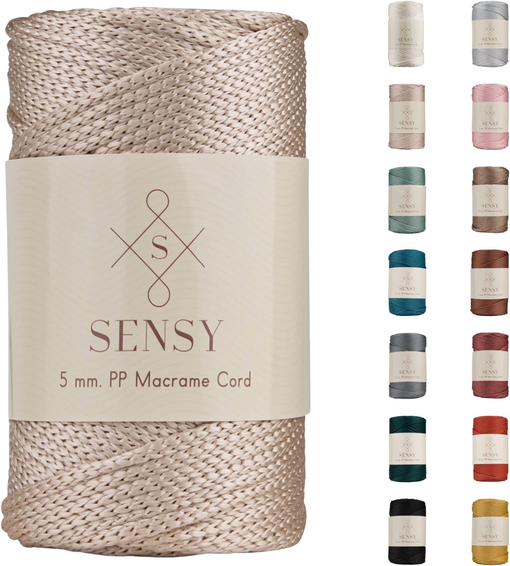 Amazon.com: Bobbiny Premium 5mm Braided Macrame Cord (Black) 108yds ...