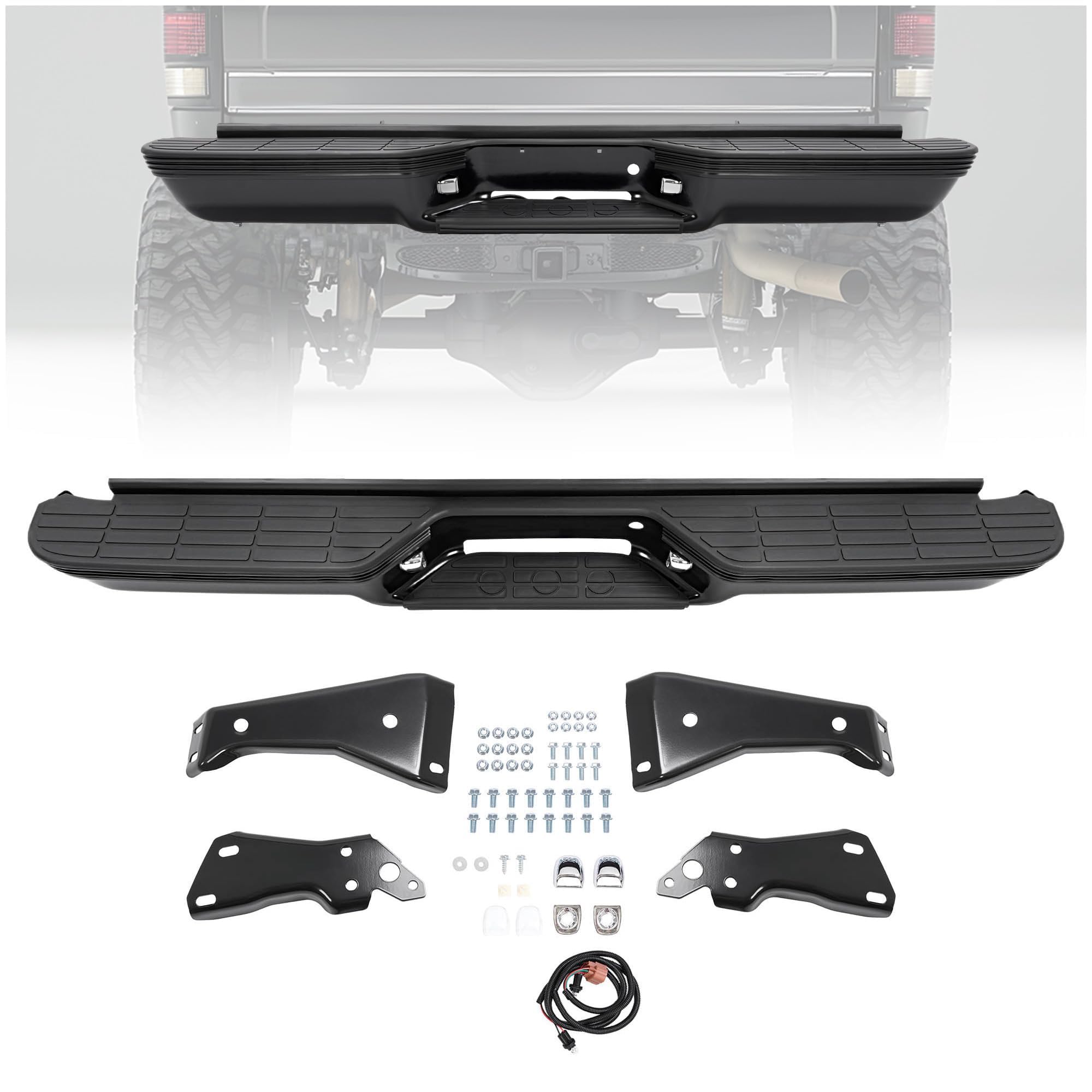 Amazon.com: KUAFU Rear Bumper Assembly Compatible with 1988-2000 ...