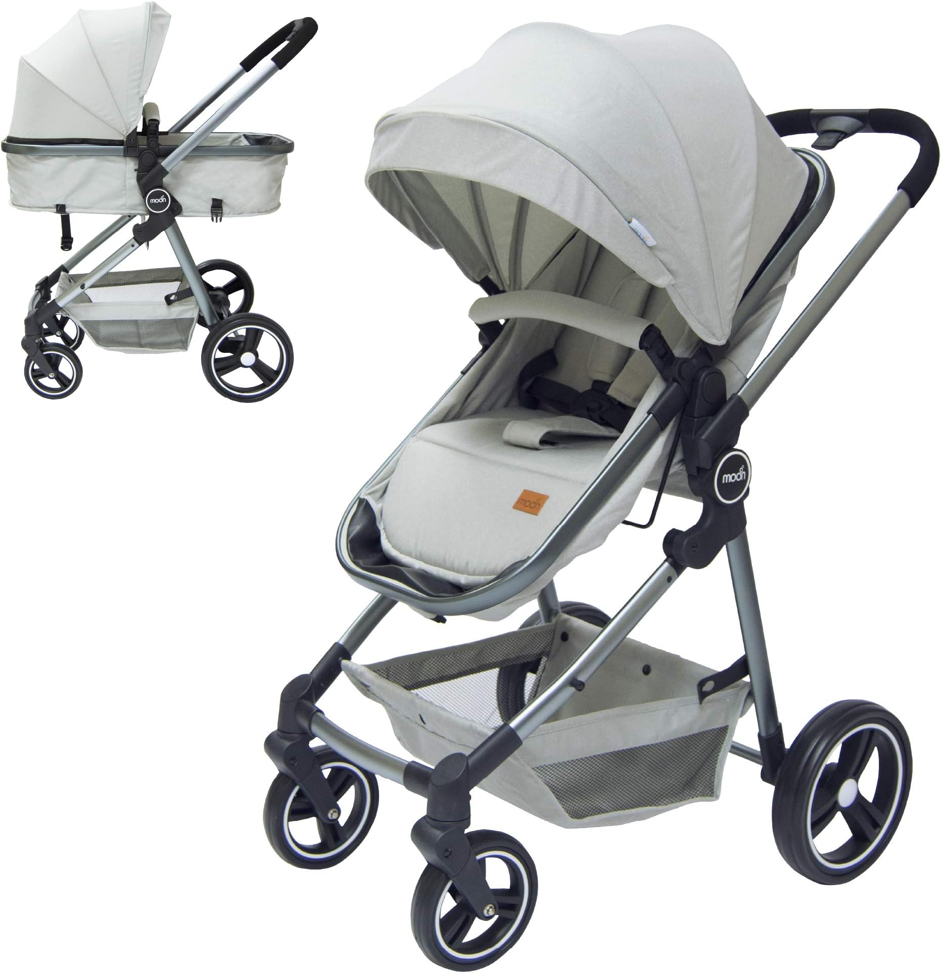 MOON Pro 2 In 1 (Convertible To Carrycot), Reversable Stroller/Pram ...