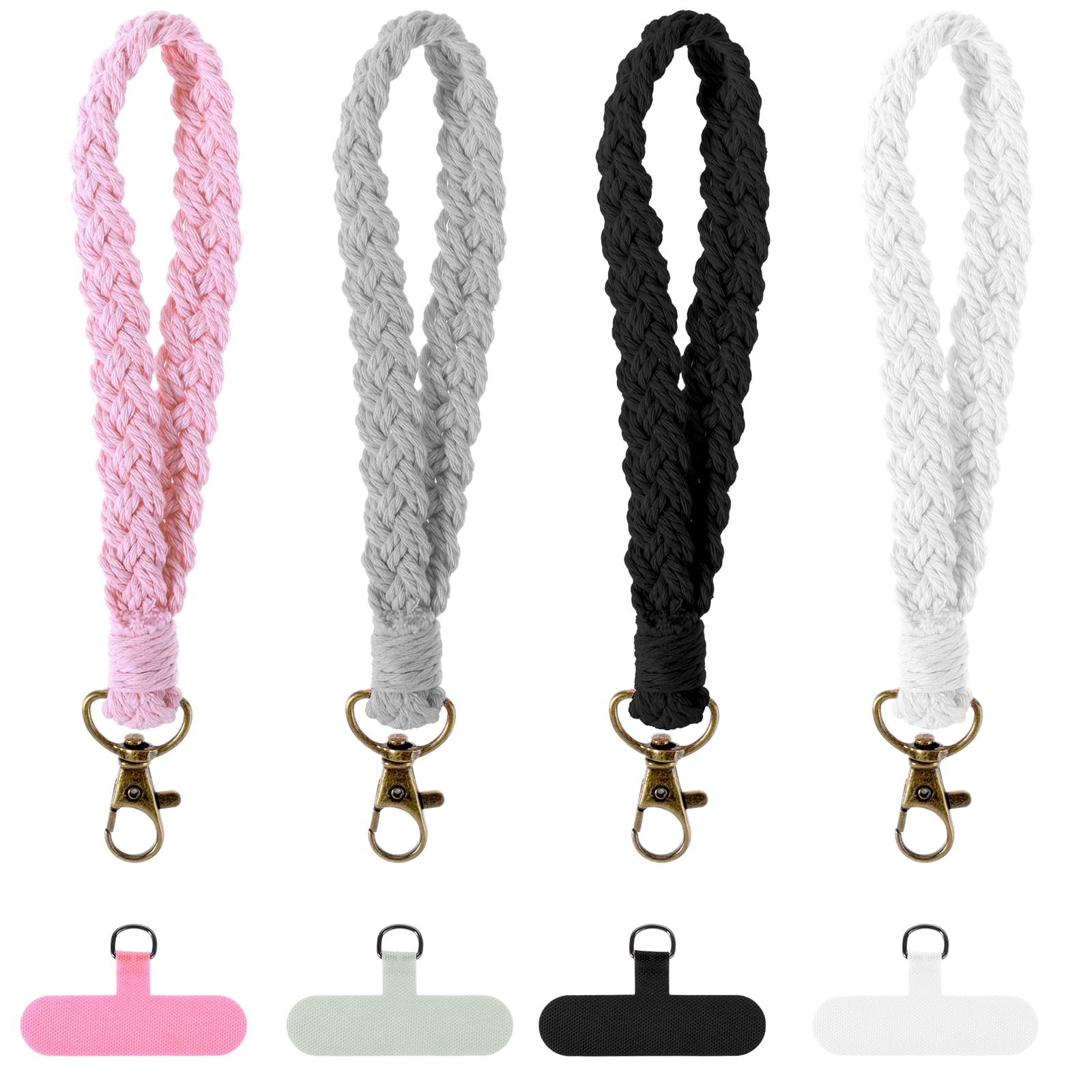 Amazon.com: Psyqtsuary 4 Pcs Boho Macrame Phone Wrist Strap, Cell Phone ...