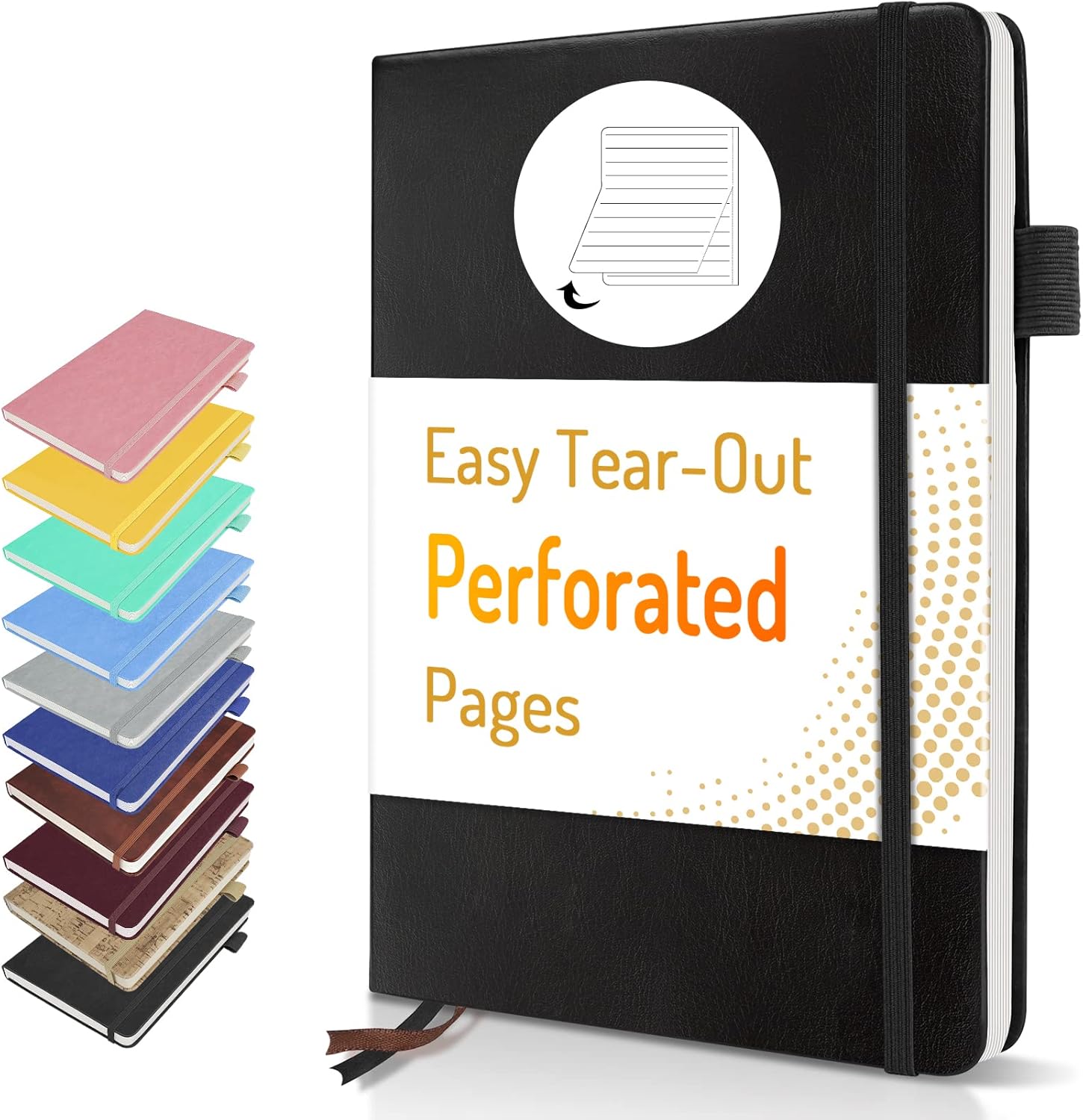 Amazon.com : Forvencer A5 Easy-tear Journal Notebook, Black : Office ...