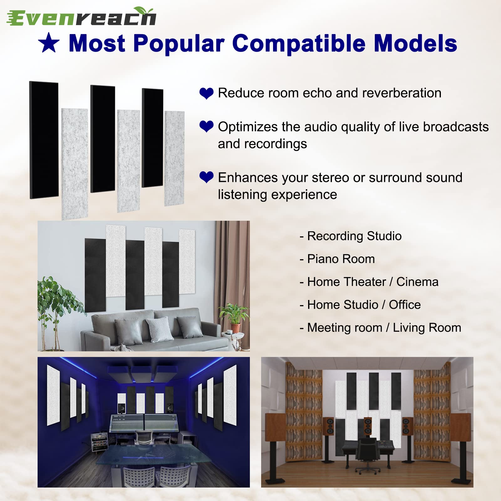 Snapklik.com : Art Acoustic Panels,48x12”inch Premium Acoustical Wall ...