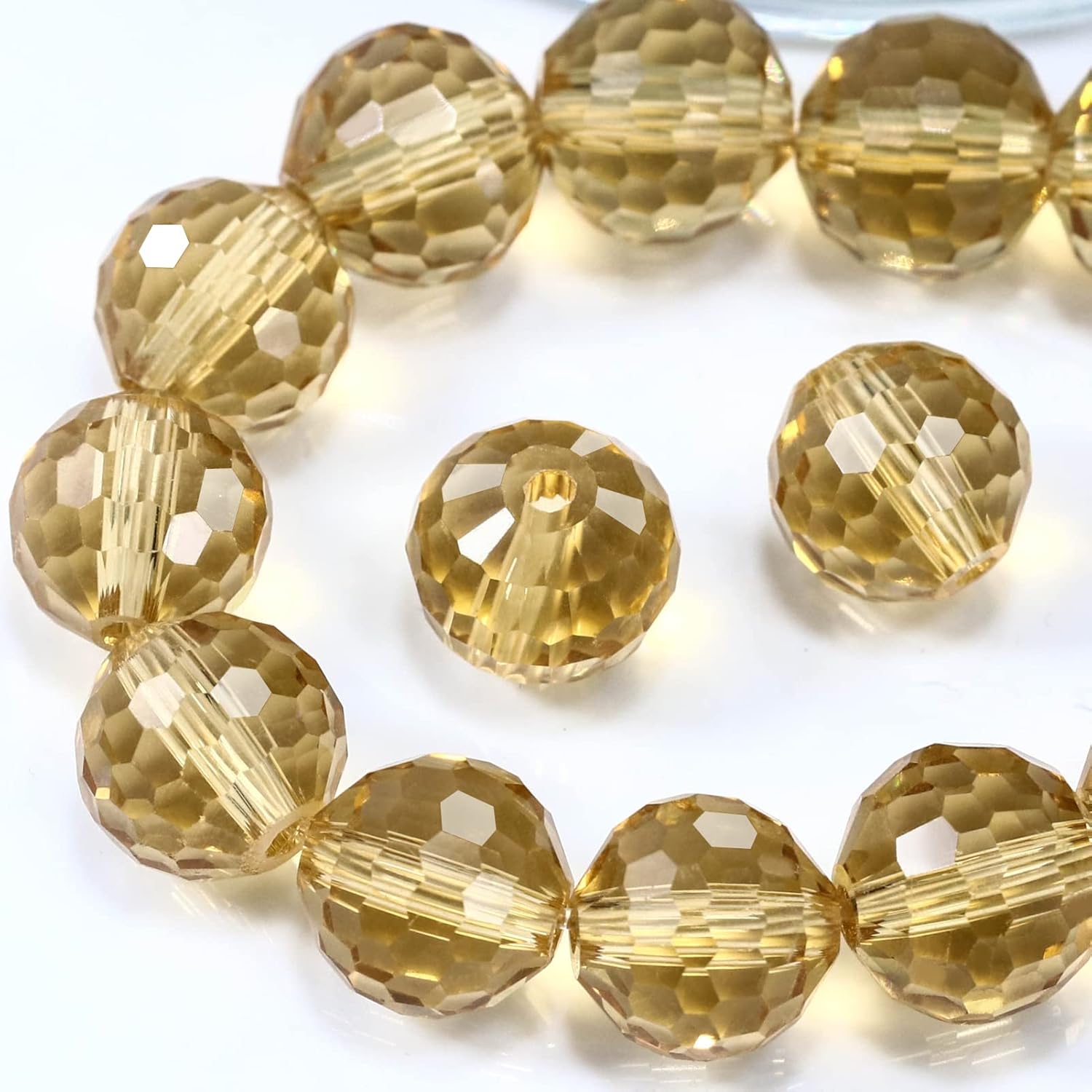 Amazon.com: Dowarm 100PCS 8MM Crystal Glass Beads for Jewelry Making ...