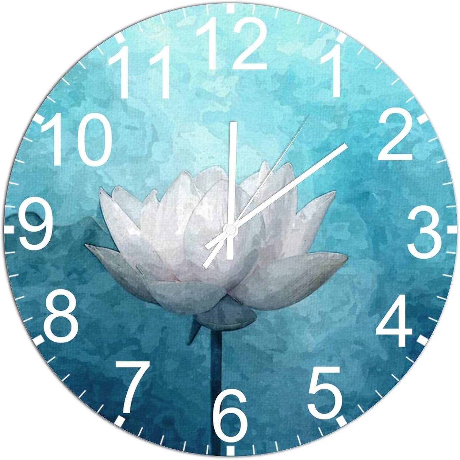 Amazon.com: Water Lilies Flower Hanging Clock Floral Lover Gifts Wooden ...