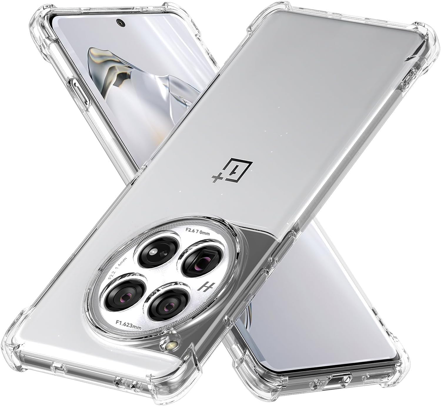 Amazon.com: Osophter for Oneplus 12 Case: Clear Reinforced Corners TPU ...