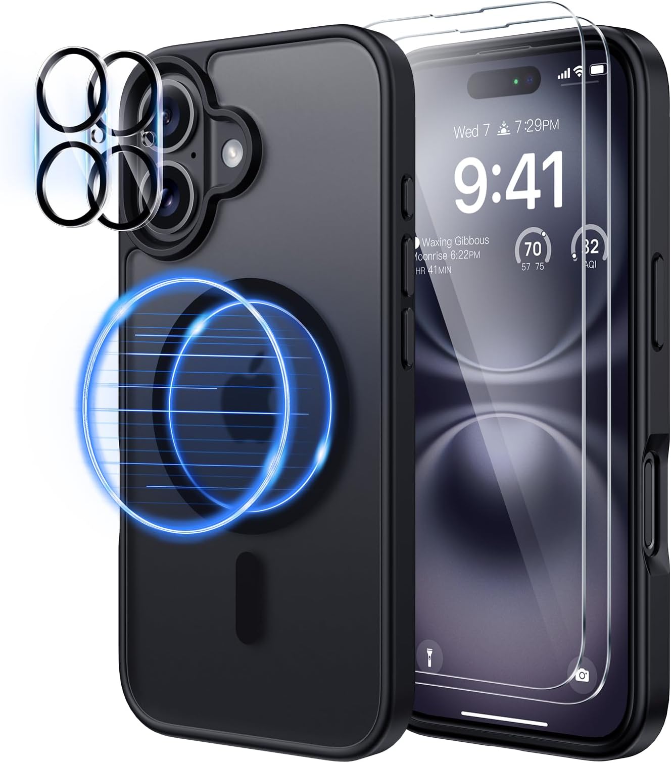 Amazon.com: seacosmo for iPhone 16 Case, [2X Screen Protectors & Camera ...