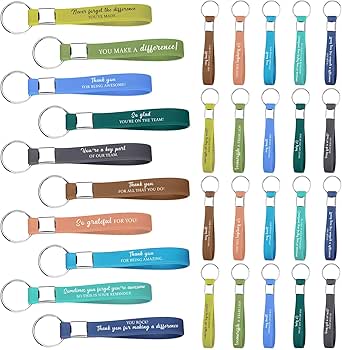 30 Pcs Thank You Keychain Bulk Inspirational Keychains Gift for Women ...
