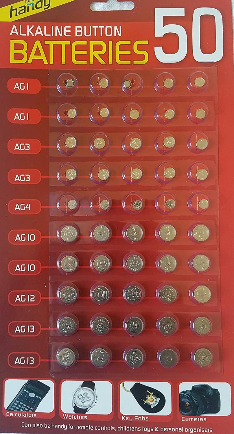 50 alkaline button batteries: Amazon.co.uk: Electronics & Photo