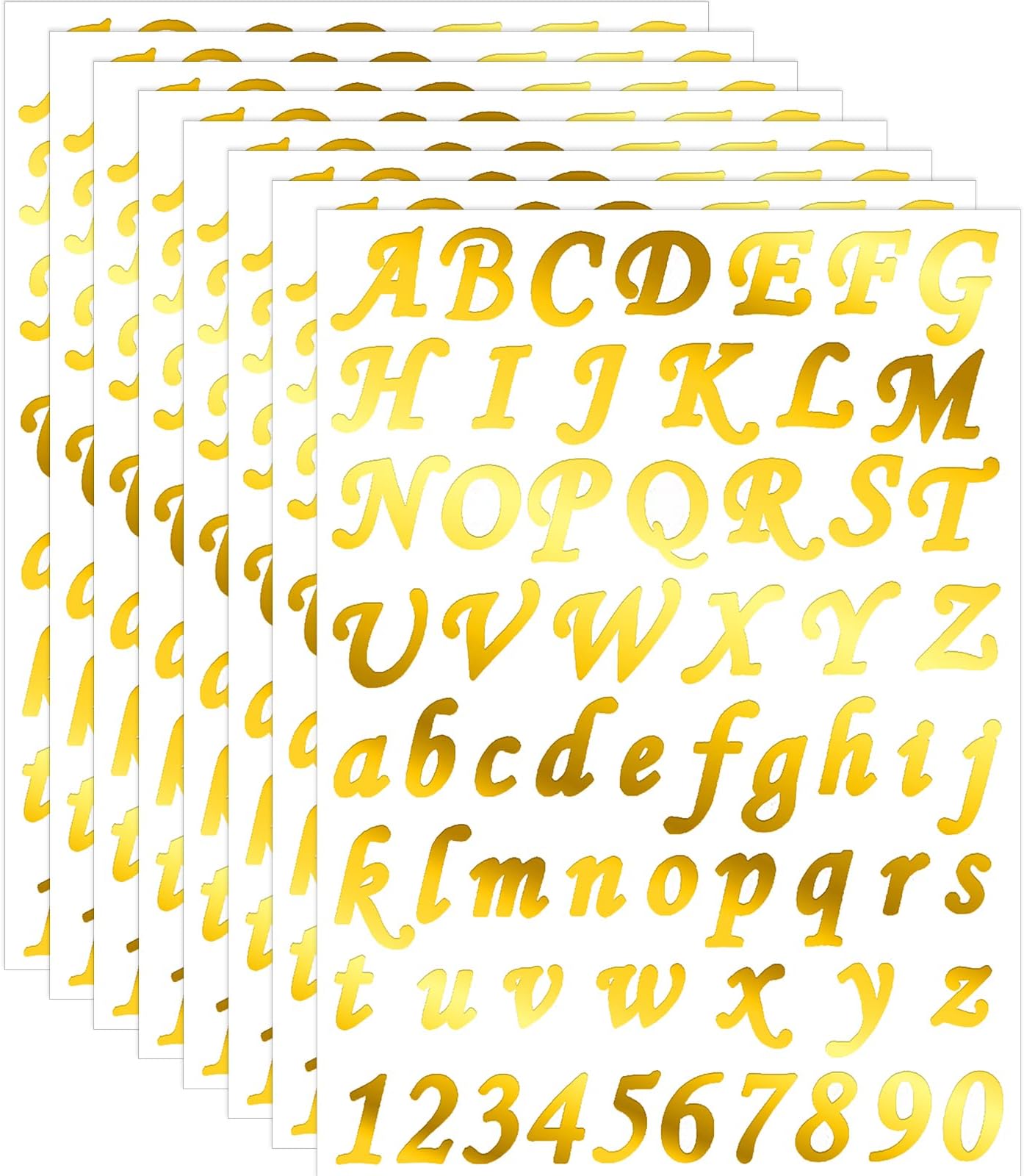 Amazon.com: Fulmoon 8 Sheets Letter Stickers Vinyl Sticker Letters Self ...