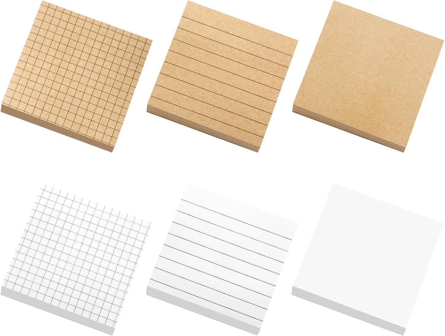 Amazon.com : 18 Pack Sticky Notes 3x3, Lined Sticky Notes Recyclable ...