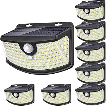 Aootek New Solar Motion Sensor Lights 120 LEDs with Light Reflector,270 ...