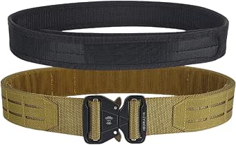 Amazon.com: HIGHRAZON Molle Battle Belt, Tactical Gun Belt 2” Quick ...
