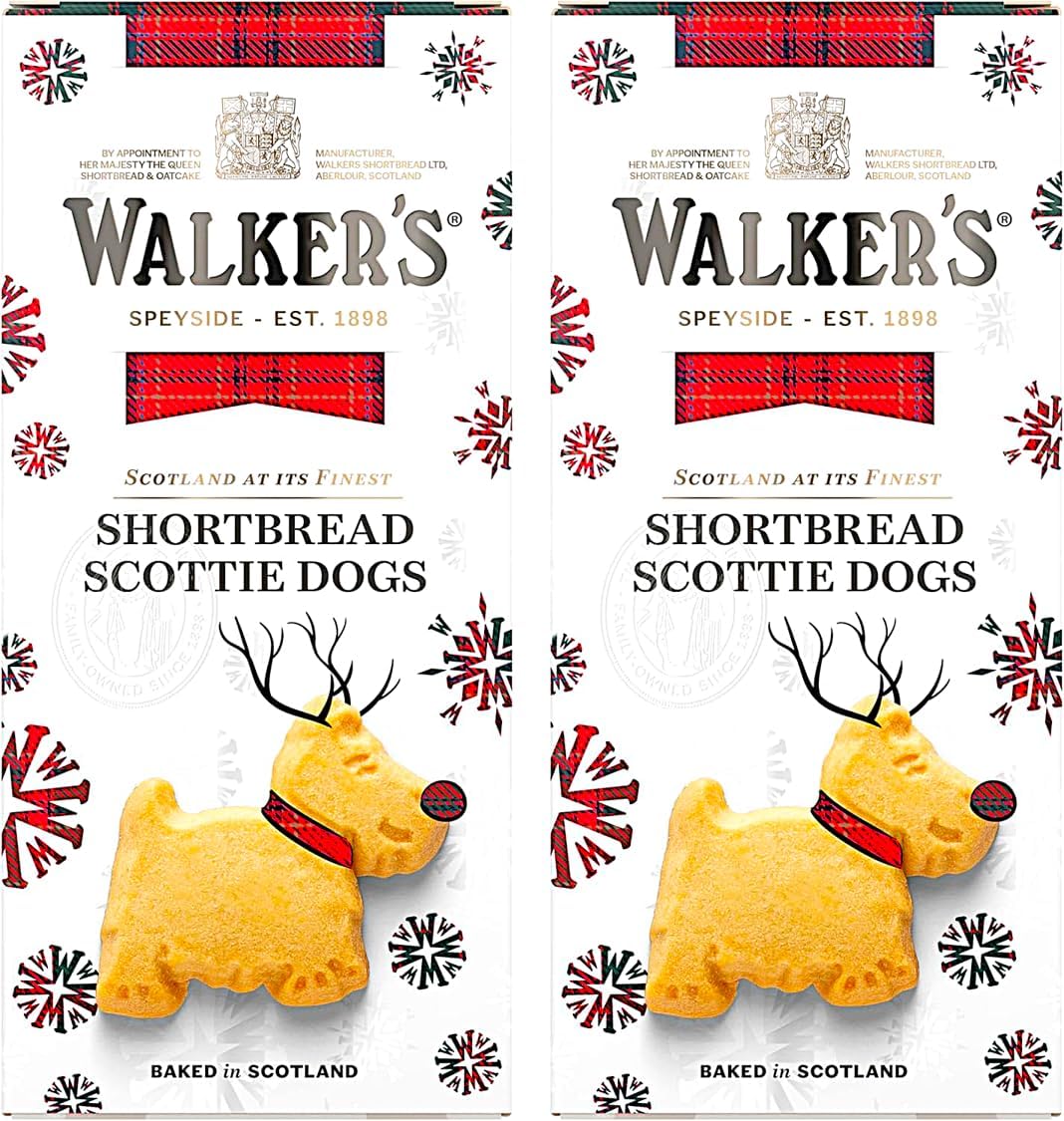 Walkers All Butter Shortbread Scottie Dogs Mini Biscuits | Pack of 2 x ...