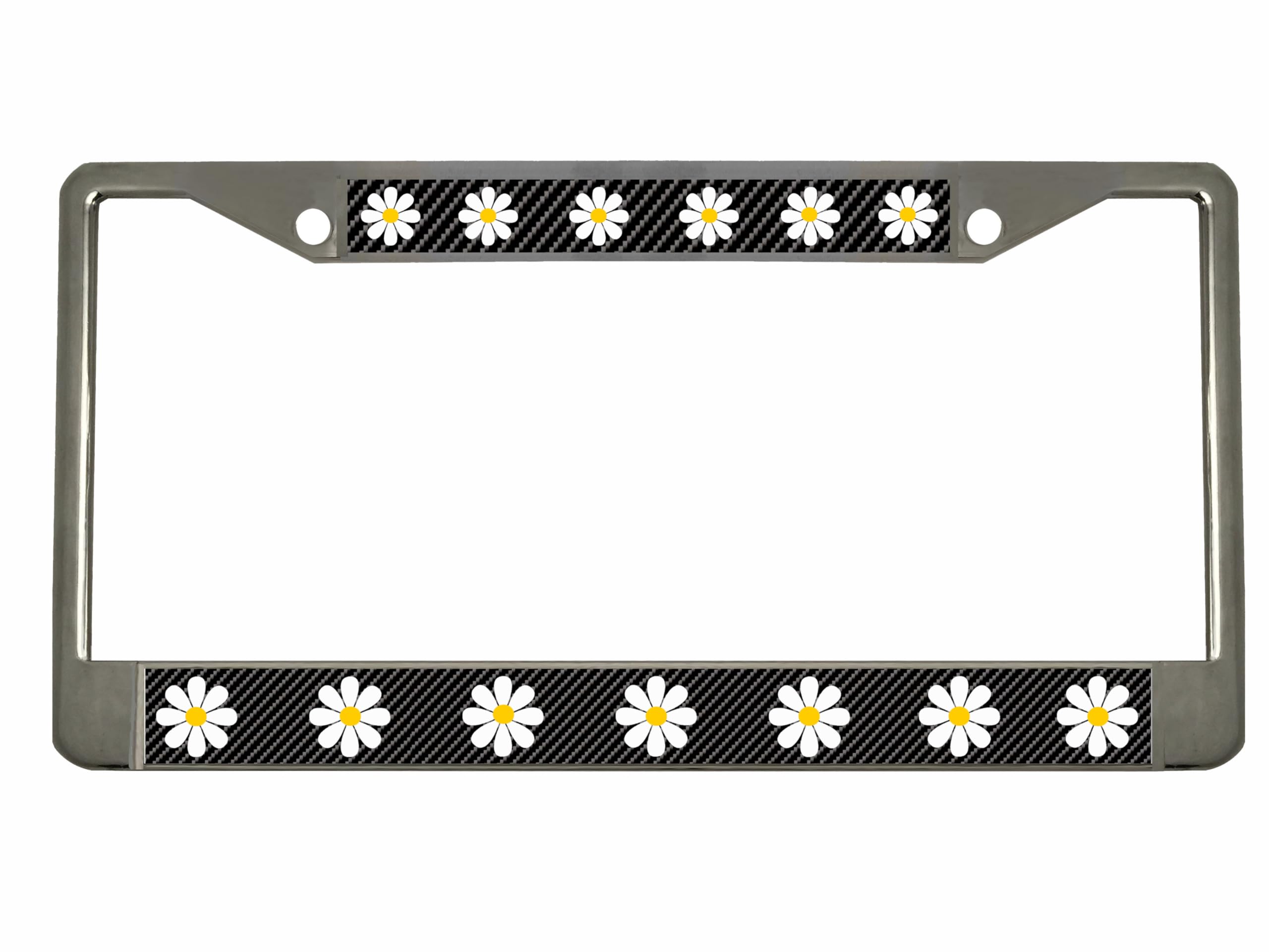 Amazon.com: Daisy Flowers Style Heavy Duty Metal License Plate Frame ...