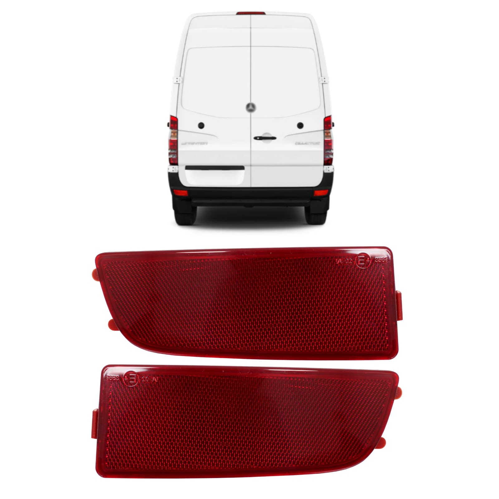 BIAREN Rear Bumper Reflector Light Marker Left And Right Side For ...