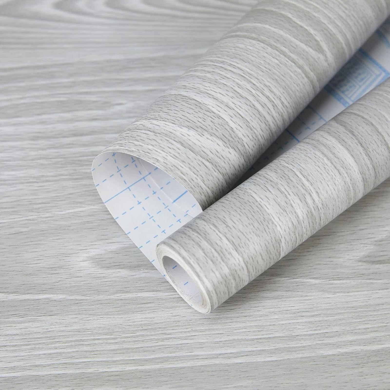 Melwod Gray Wood Contact Paper 17.71 x 472 Inch Wood Grain Texture Peel ...