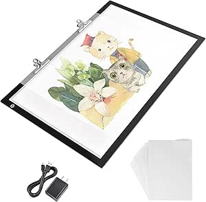 Amazon.com: HeyJiaYu A2 LED Drawing Light Box Board with Foldable Stand ...